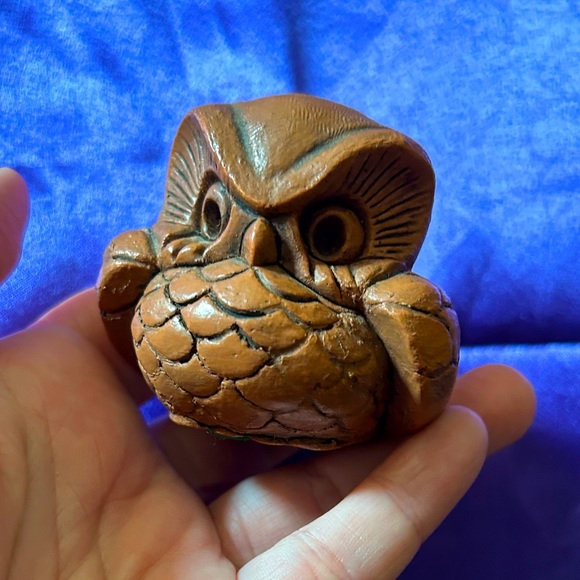 Vintage | Accents | Vtg 7s Adorable Grumpy Owl Figurine With Felt Pad ...